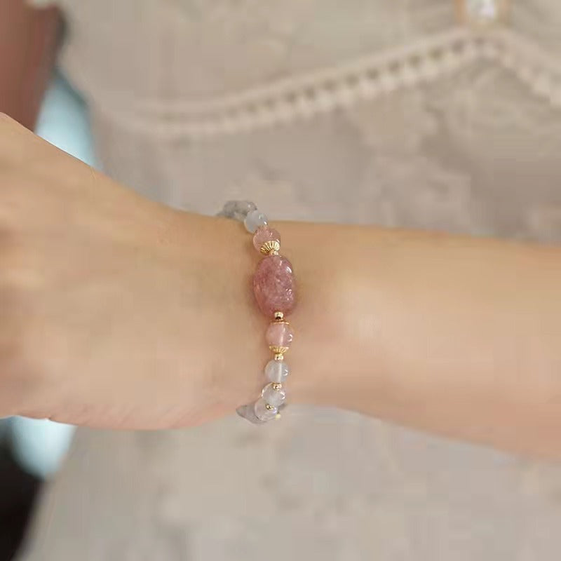 Cute Gorgeous Moonstone/ Tourmaline Bracelet with Pixiu Charm– CICIDC