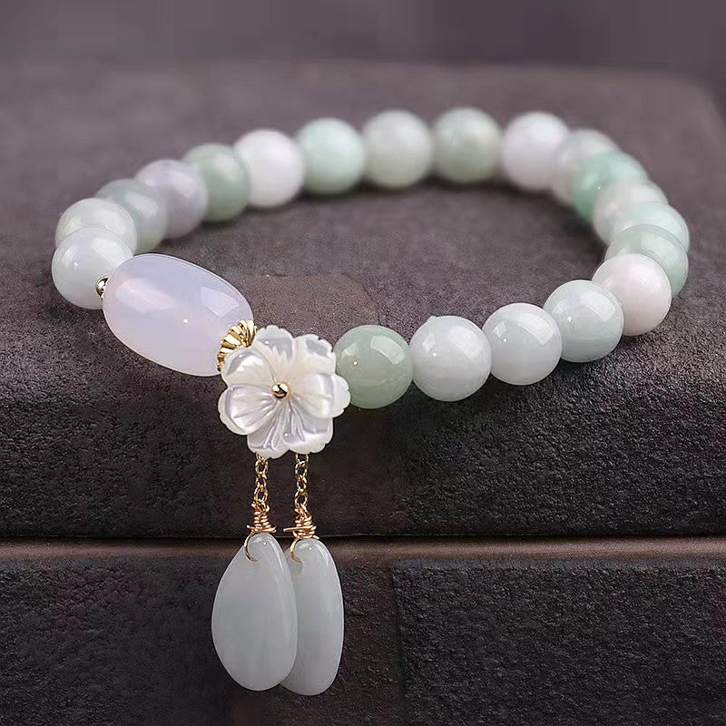 New Style Fashion Gorgeous Jade Flower Bracelet– CICIDC